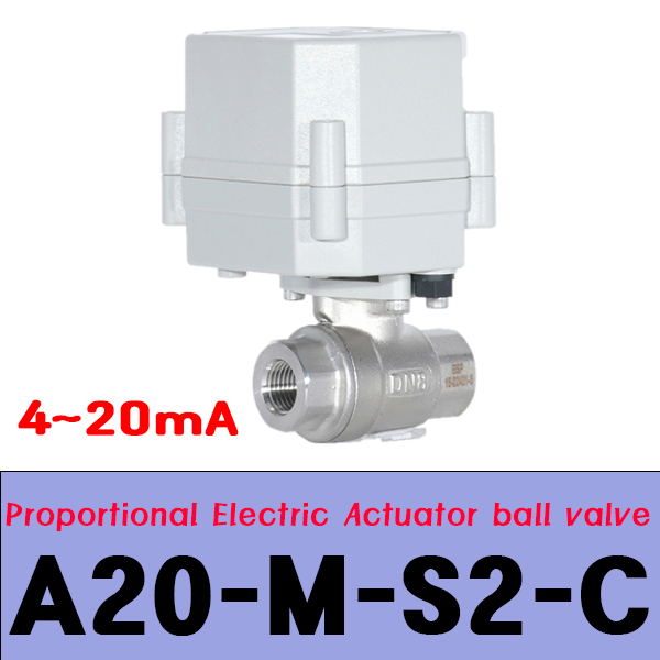 A20-M-S2-C (A20MS2C) (SUS304,Bress,PVC) 2way Proportional eletric ...