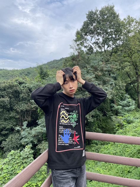 DAMP '4 SENSE' OVERSIZED L/S TEE : 모티브-이펙트