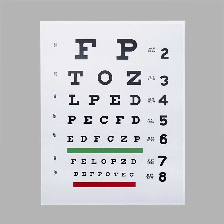 RETRO PRINT(SNELLEN CHART)_USA : kinder & gentler USA