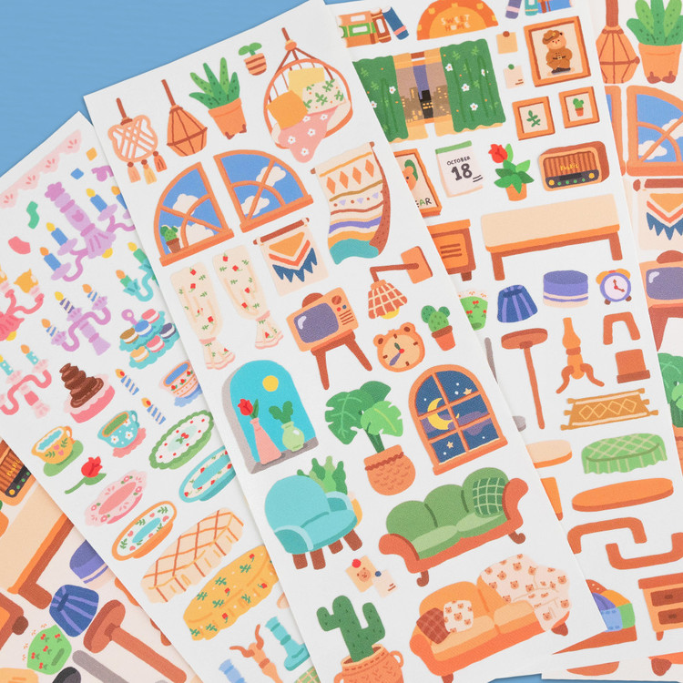 Khakiz_ | Self Interior ver.2 Seal Sticker (3 types) : Lovticker
