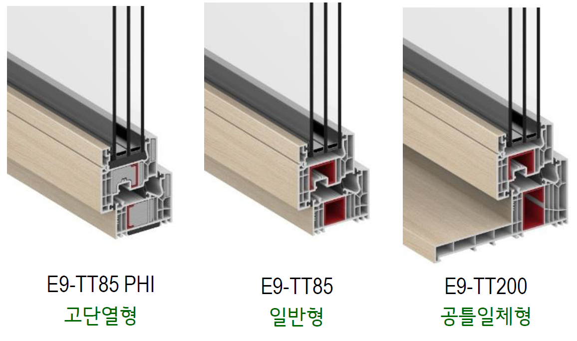 PVC시스템창 / PTT85 l LX하우시스 l LX 지인 l 진광창호