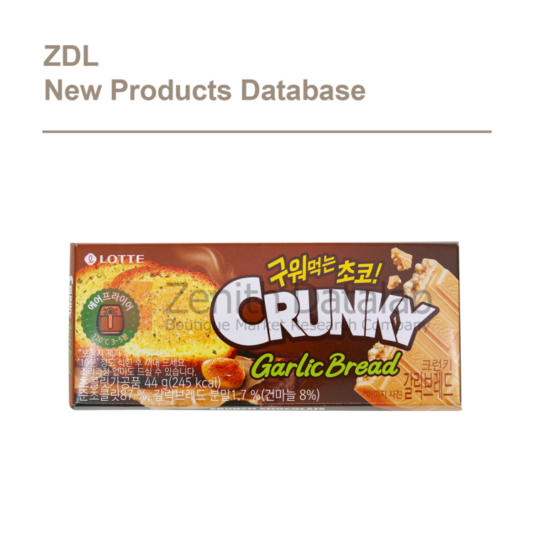 Lotte Crunky Garlic Bread Flavored Chocolate : 제니스 데이터랩