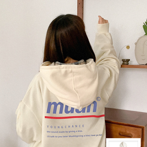 [MUAH MUAH] REDLINE OVERFIT HOODIE (8 COLOR) : チンチャ韓国代行