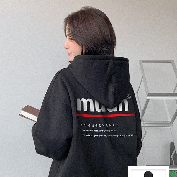 [MUAH MUAH] REDLINE OVERFIT HOODIE (8 COLOR) : チンチャ韓国代行