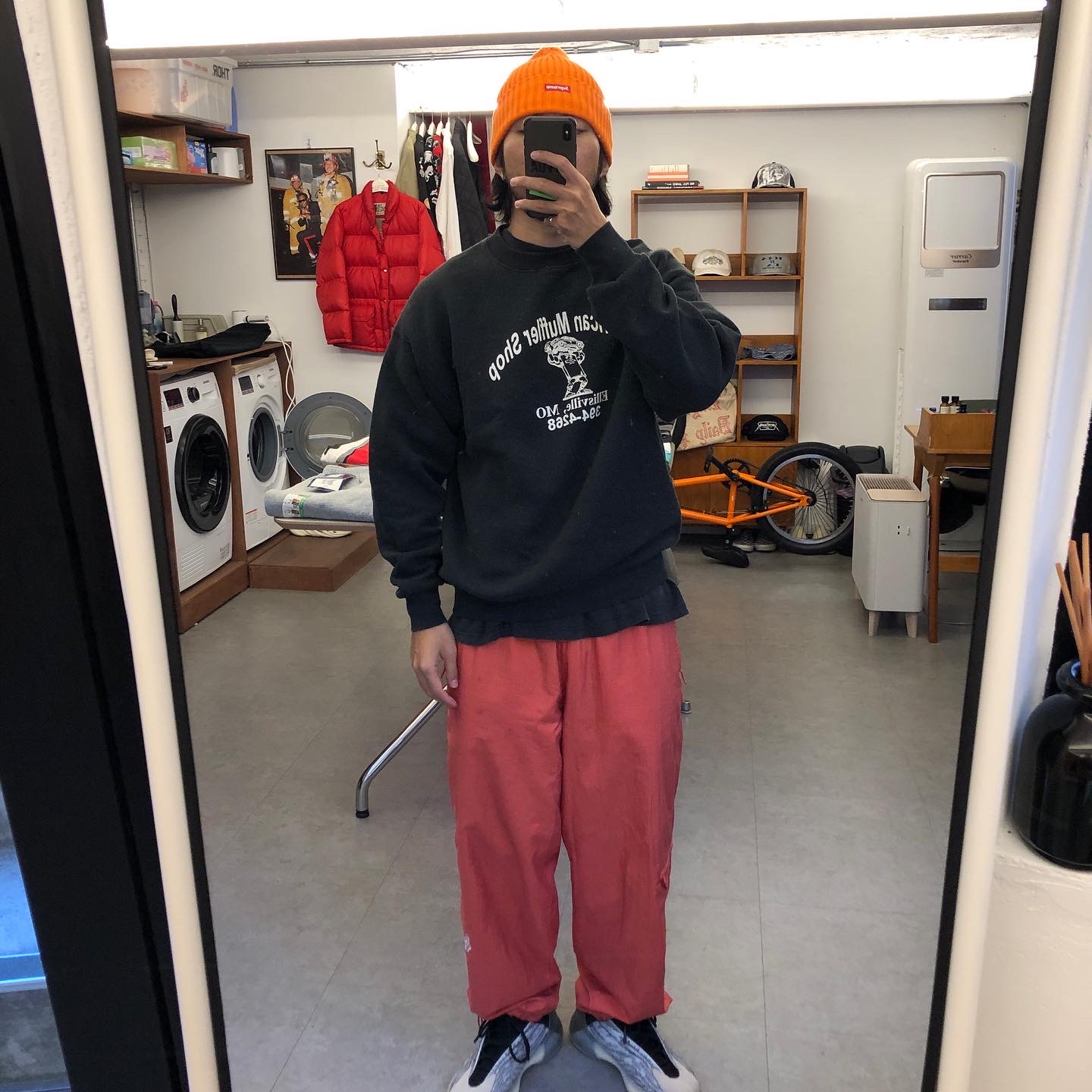 90's Fruit of the loom "American muffler shop" sweat shirt : soberseoul