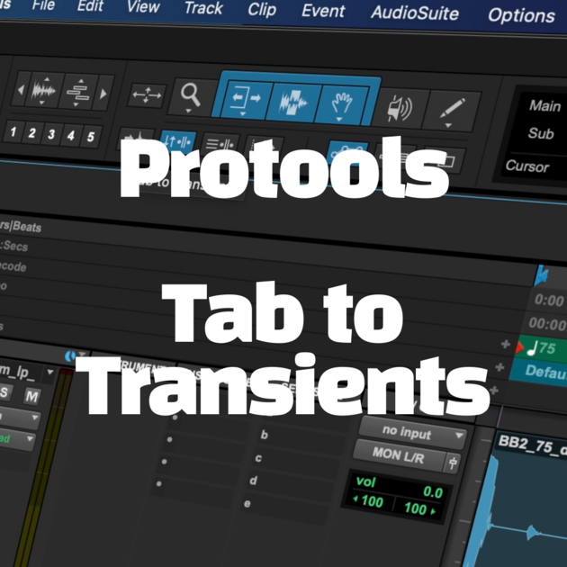 프로툴 (Pro Tools) 의 강력한 오디오 편집 기능 - Tab to Transients : 제이지실용음악학원