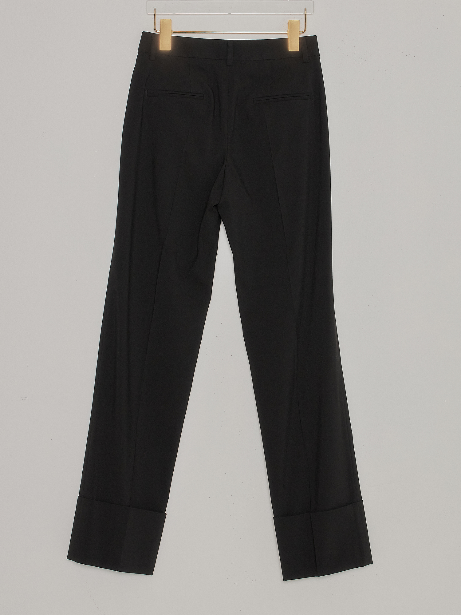 PEPSI Straight-fit Cuffed Pants Black : EENK