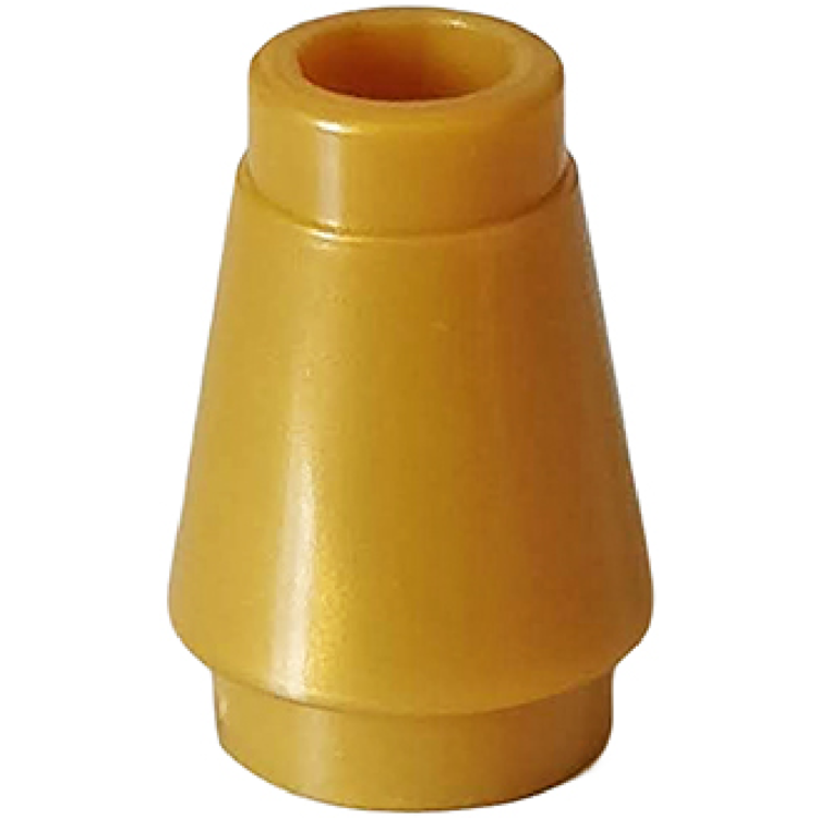 레고부품 Pearl Gold Cone 1 x 1 with Top Groove (4589b) : 오!브릭 - 레고부품 쇼핑몰