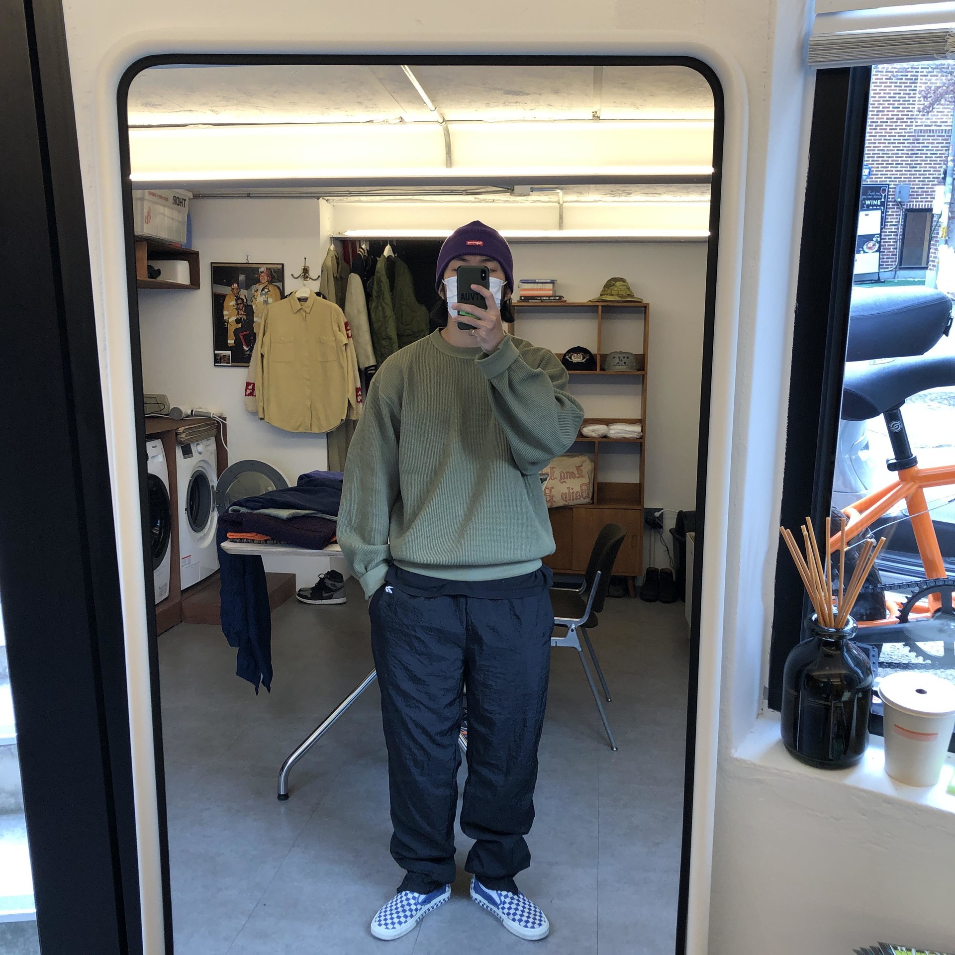 90's reebok polyamide track pants : soberseoul