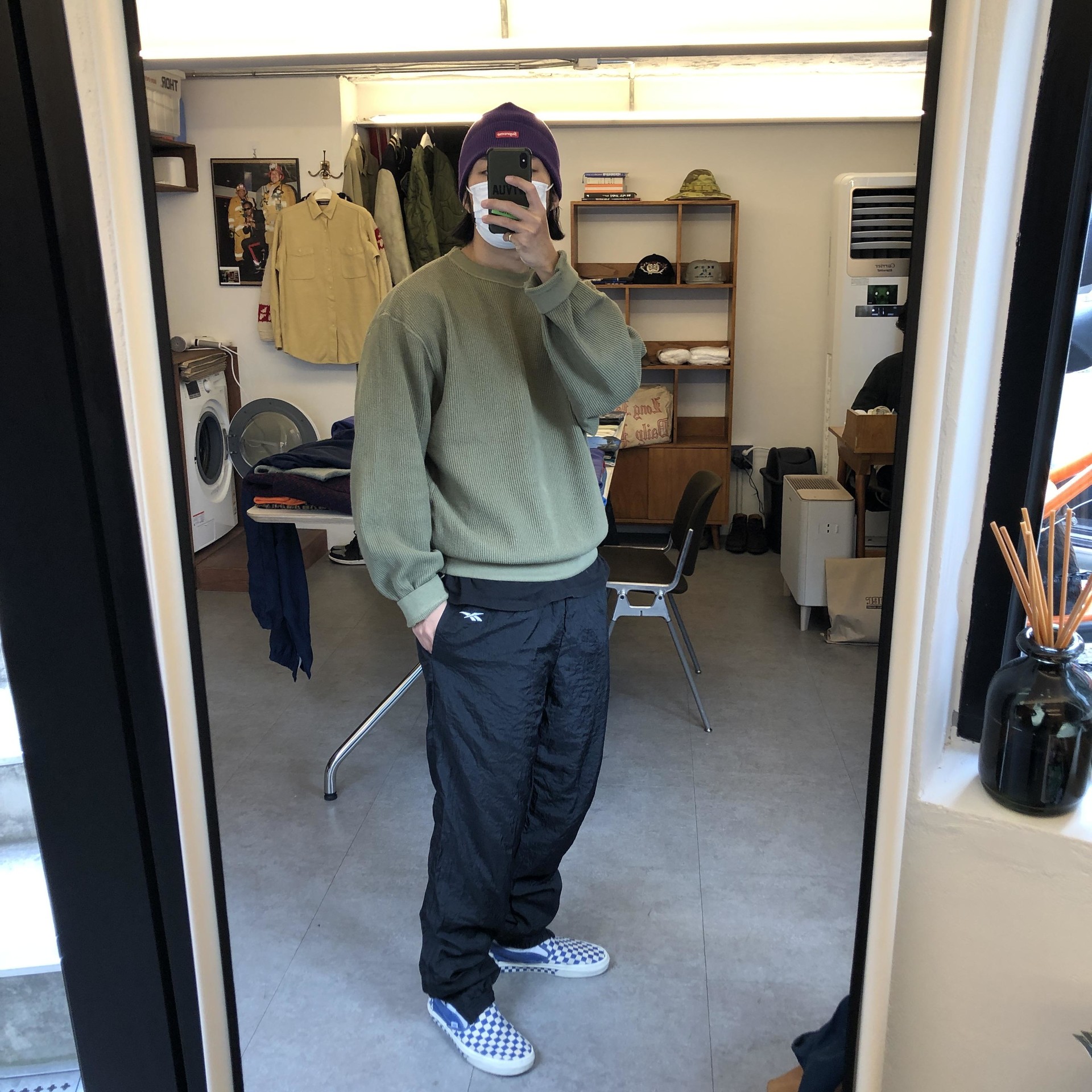 90's reebok polyamide track pants : soberseoul