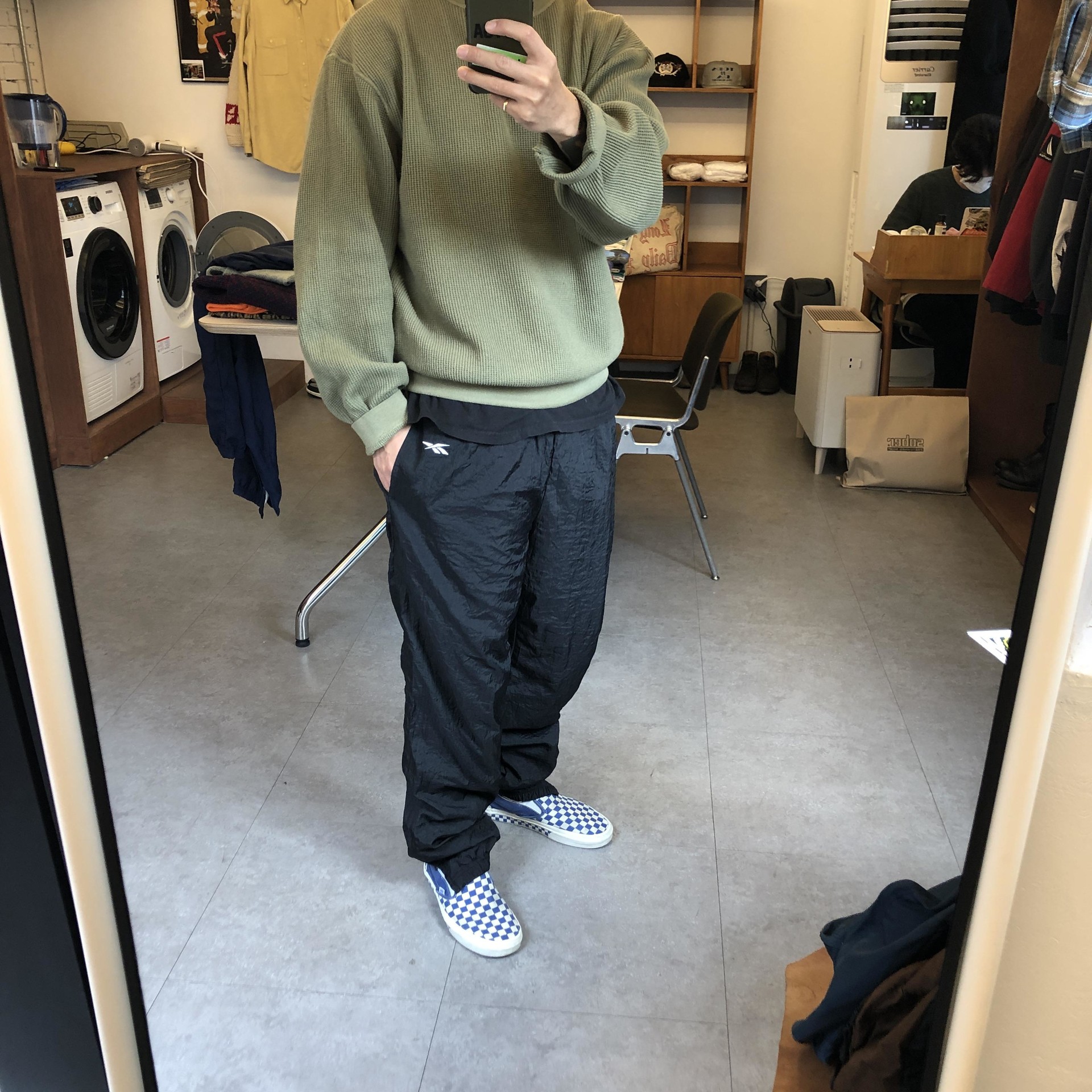 90's reebok polyamide track pants : soberseoul