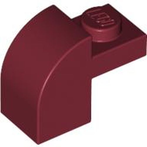 레고부품 Dark Red Slope, Curved 2 x 1 x 1 1/3 with Recessed Stud (6091) : 오 ...