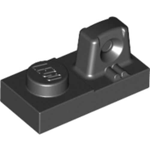 레고부품 Black Hinge Plate 1 x 2 Locking with 1 Finger On Top (30383) : 오 ...