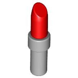 레고부품 Red Minifigure, Utensil Lipstick with Light Bluish Gray Handle ...