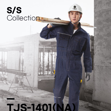 TJS-1401 NA / 청지스판 스즈끼 작업복(일체형 작업복) 22/S/S - 춘추용 남자 일체형작업복의 정비복바지,멜빵작업복,남자작업바지,하계정비복,포스코근무복 를 대량주문제작