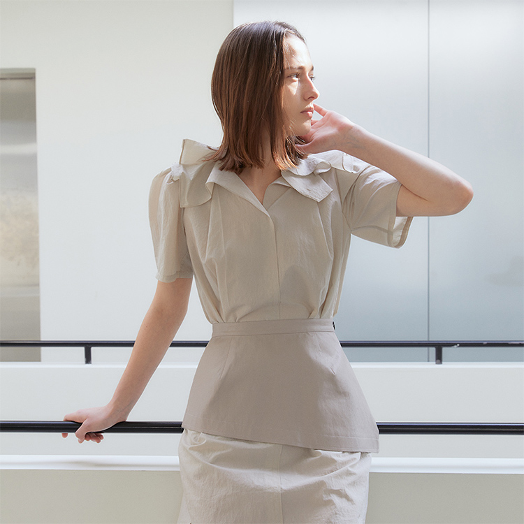 (KEUNI) ALINA ECO LEATHER SKIRT "WEAR OVER THE DRESS"_BEIGE : wink ...