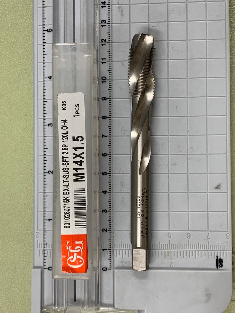 OSG 스테인레스용 롱생크 스파이럴탭 M14x1.5 120L OH4 : 창원팔용공구