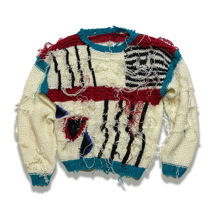 Boro Custom - Vintage Acrylic Intarsia Hand-Knit Sweater : 네오서울