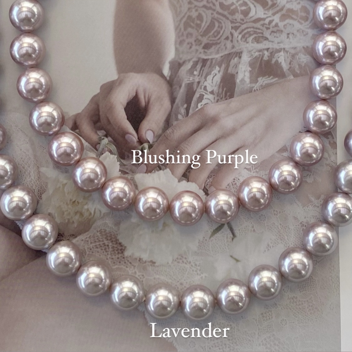 왕진주 블러싱퍼플 14mm 목걸이 Princess Blushing Purple Pearl 14mm Necklace ...