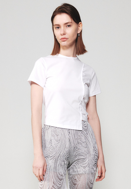 OPEN BACK HALF SLEEVE TOP (WHITE) : SEALOT