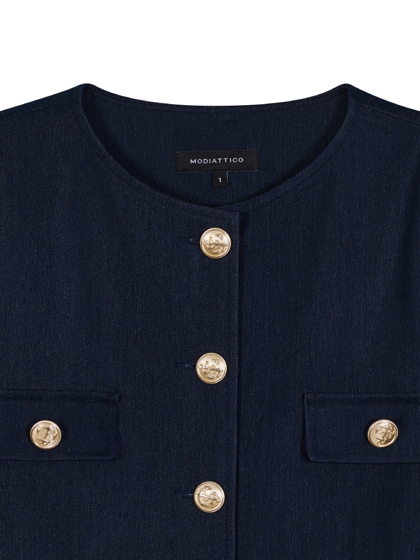 GOLD BUTTON Jacket Navy : MODIATTICO