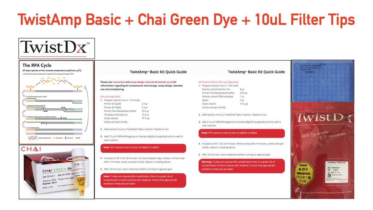 TwistAmp Basic + Chai Green Dye로 RPA(Recominase Polymerase Amplifcation ...