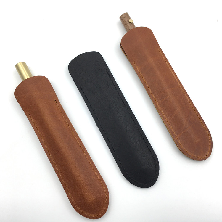 LOG LEATHER PEN SLEEVE : Namib Design Studio