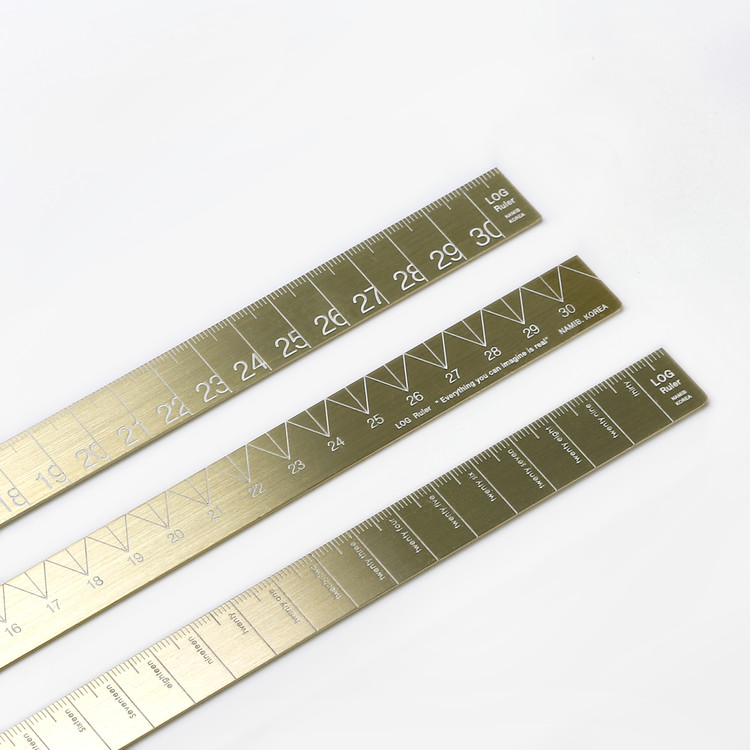 LOG Brass Ruler 31Cm : Namib Design Studio
