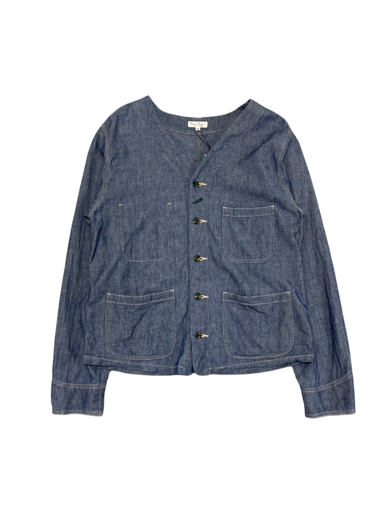 BURGUS PLUS Chambray Shirt Cardigan : RAG STORE