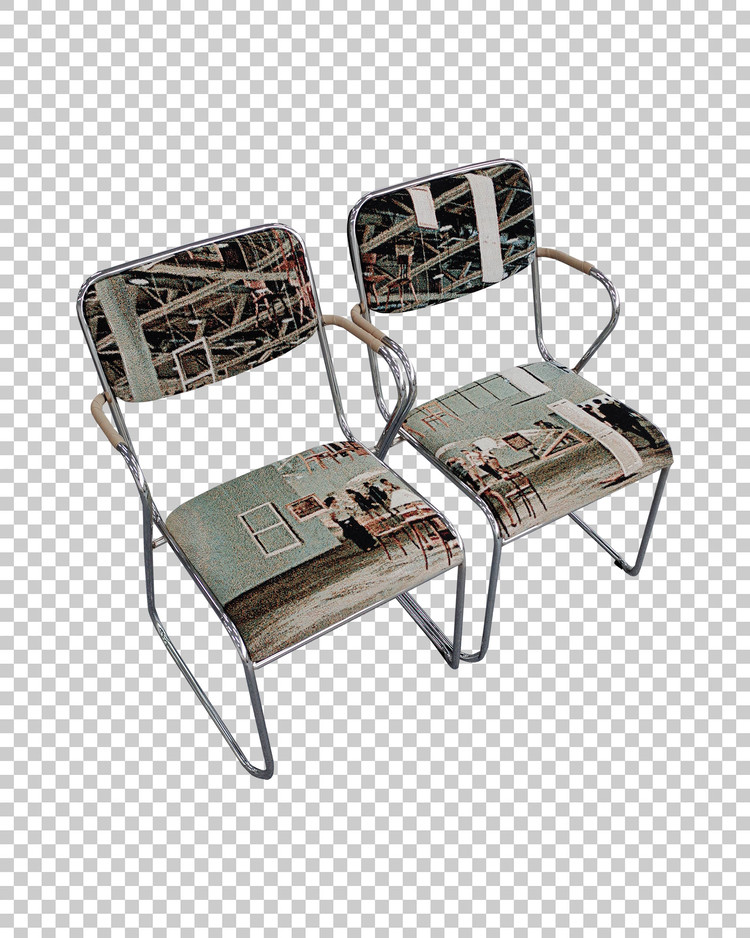 [soldout]Reworked chair_05 : 라인하프(linehalf)