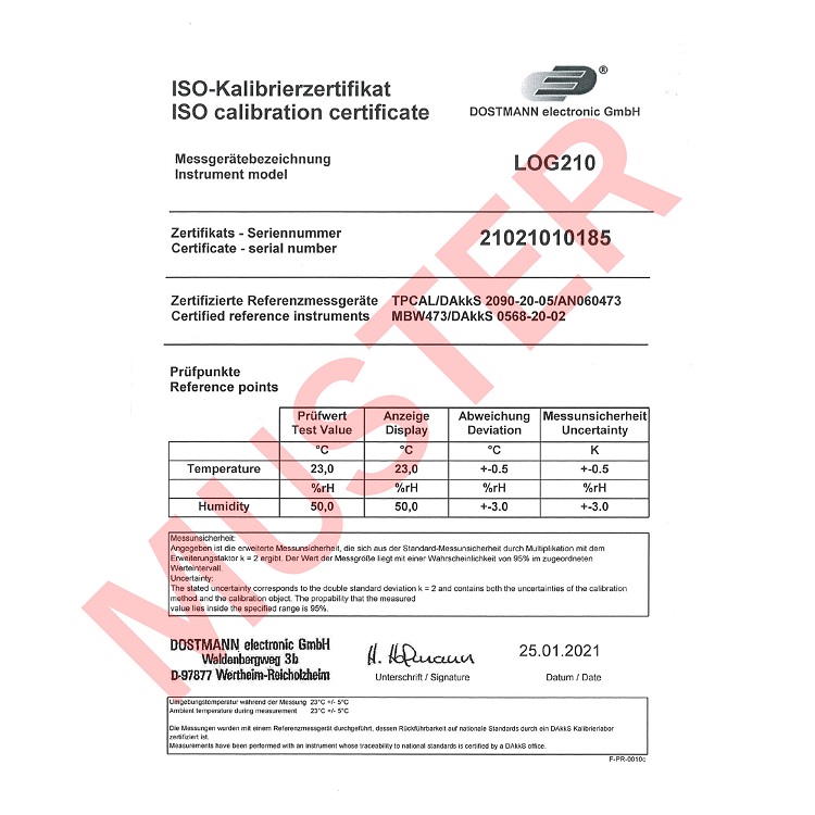 31.1058.02 LOG210 온습도 데이터로거 : 디에이치인스트루먼트