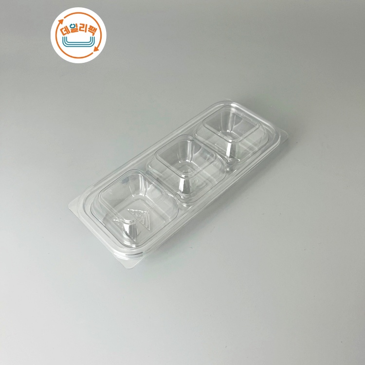 [300세트] PET 직사각 KS-0311-3 소스용기 3칸용기 : 일회용용기 데일리팩 식품포장용기 전국최다보유 반찬가게 반찬용기 고민 한번에 해결 D12PACK ...