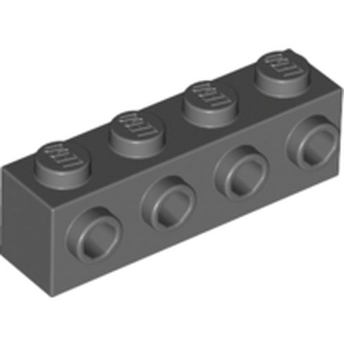 레고부품 Dark Bluish Gray Brick, Modified 1 x 4 with Studs on Side (30414 ...