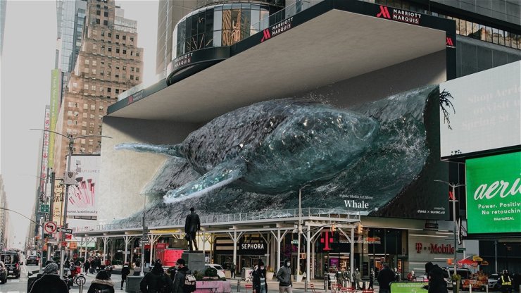 Immersive whale and waterfall media art to appear in New York's Times Square : d'strict - ART ...