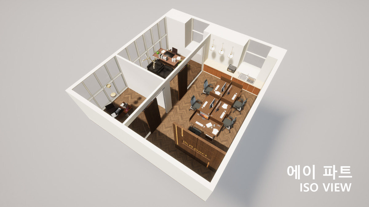 에이파트 법무법인 사무실 평면도 3D 작업 : 평면도3D작업