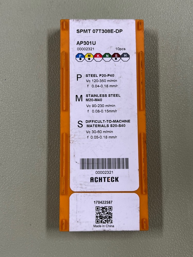 아크텍 SPMT07T308E-DP AP301U : 창원팔용공구