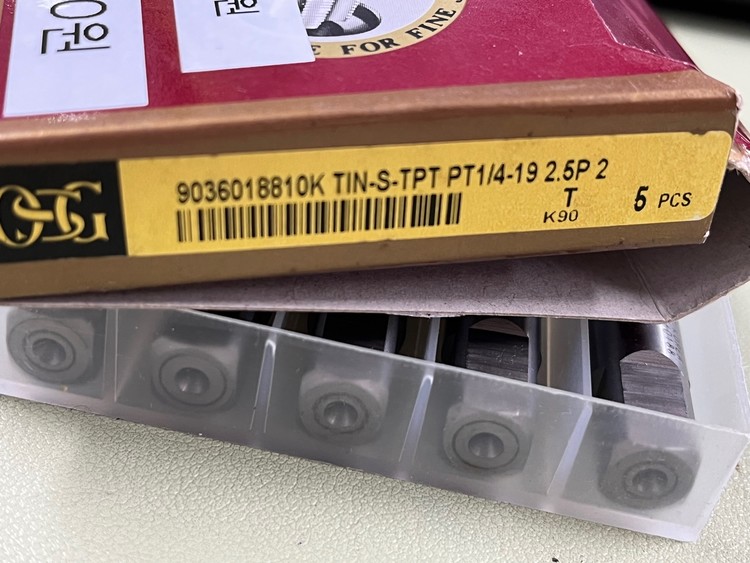 OSG TiN 핸드파이프탭 PT1/4-19 (TiN-S-TPT) : 창원팔용공구