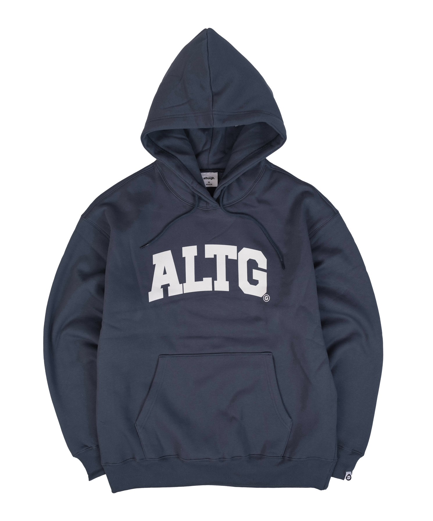 ALTG LOGO HOODIE NAVY : although(올도우)