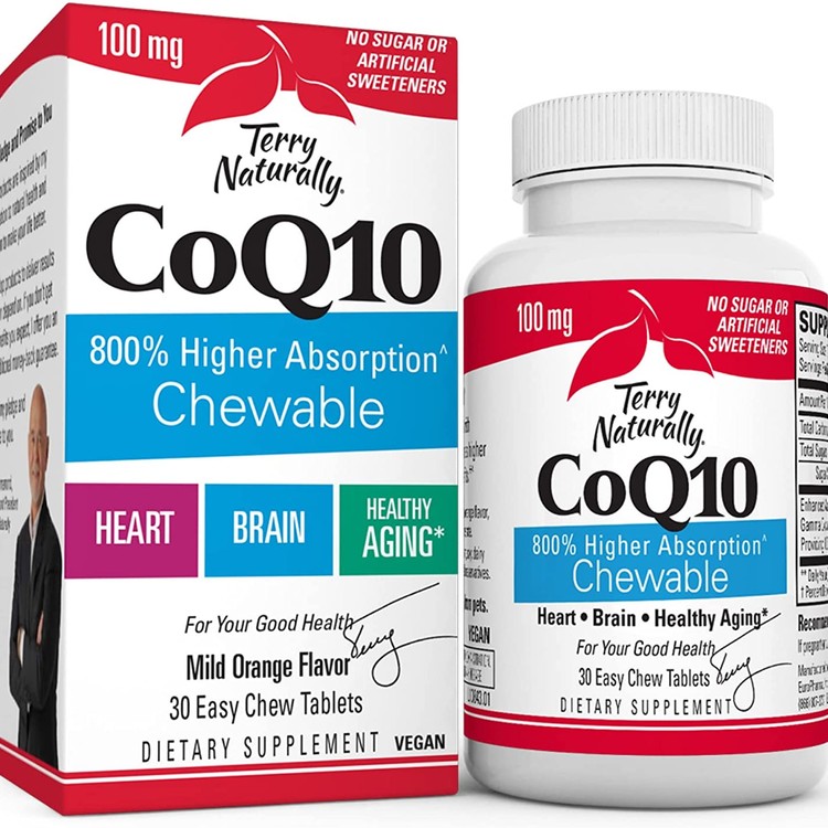 Terry Naturally CoQ10 Chewable (100 mg) 30 Chew Tabs : Vitacali.com