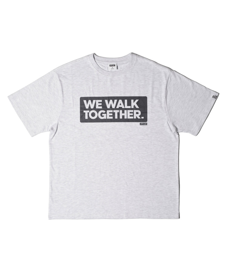 WE WALK TOGETHER TEE - LIGHT GRAY : although(올도우)