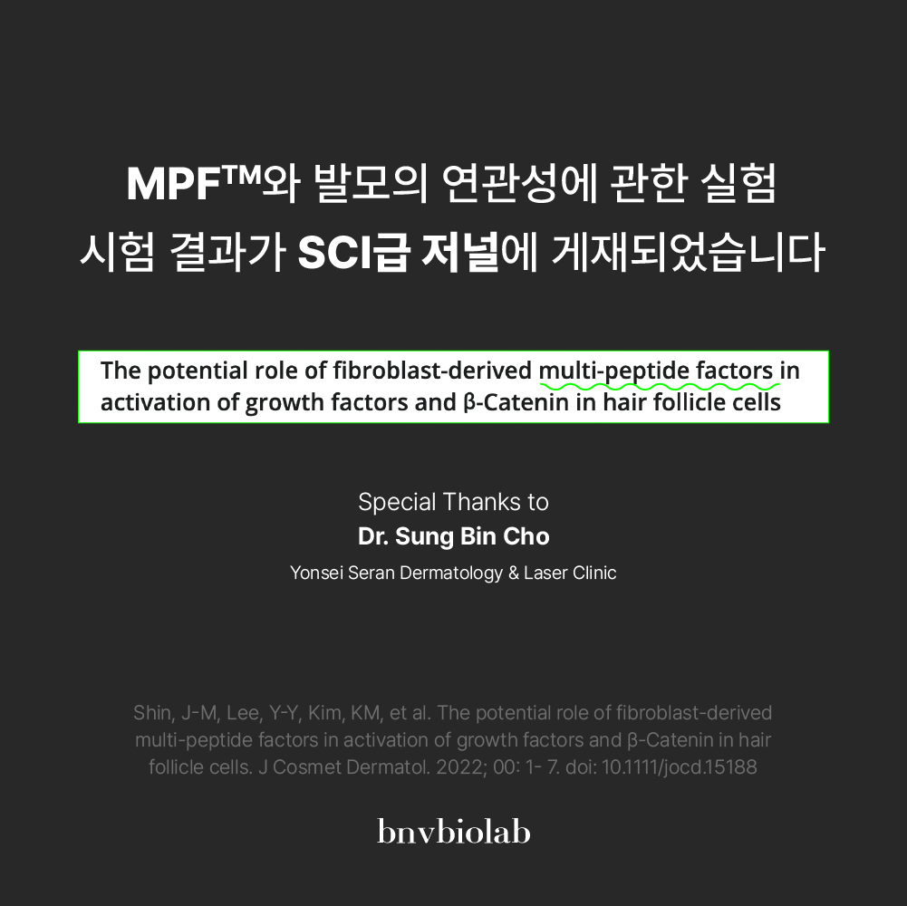 An experimental research paper on the role of MPF™ in hair follicle ...