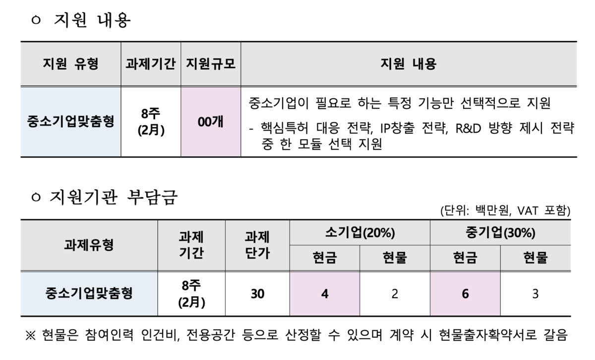 2022년 중소기업 맞춤형 IP-R&D 전략지원사업 공고 : 지원사업 ｜ 특허법인BLT