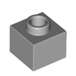 레고부품 Light Bluish Gray Brick, Modified 1 x 1 x 2/3 with Open Stud ...