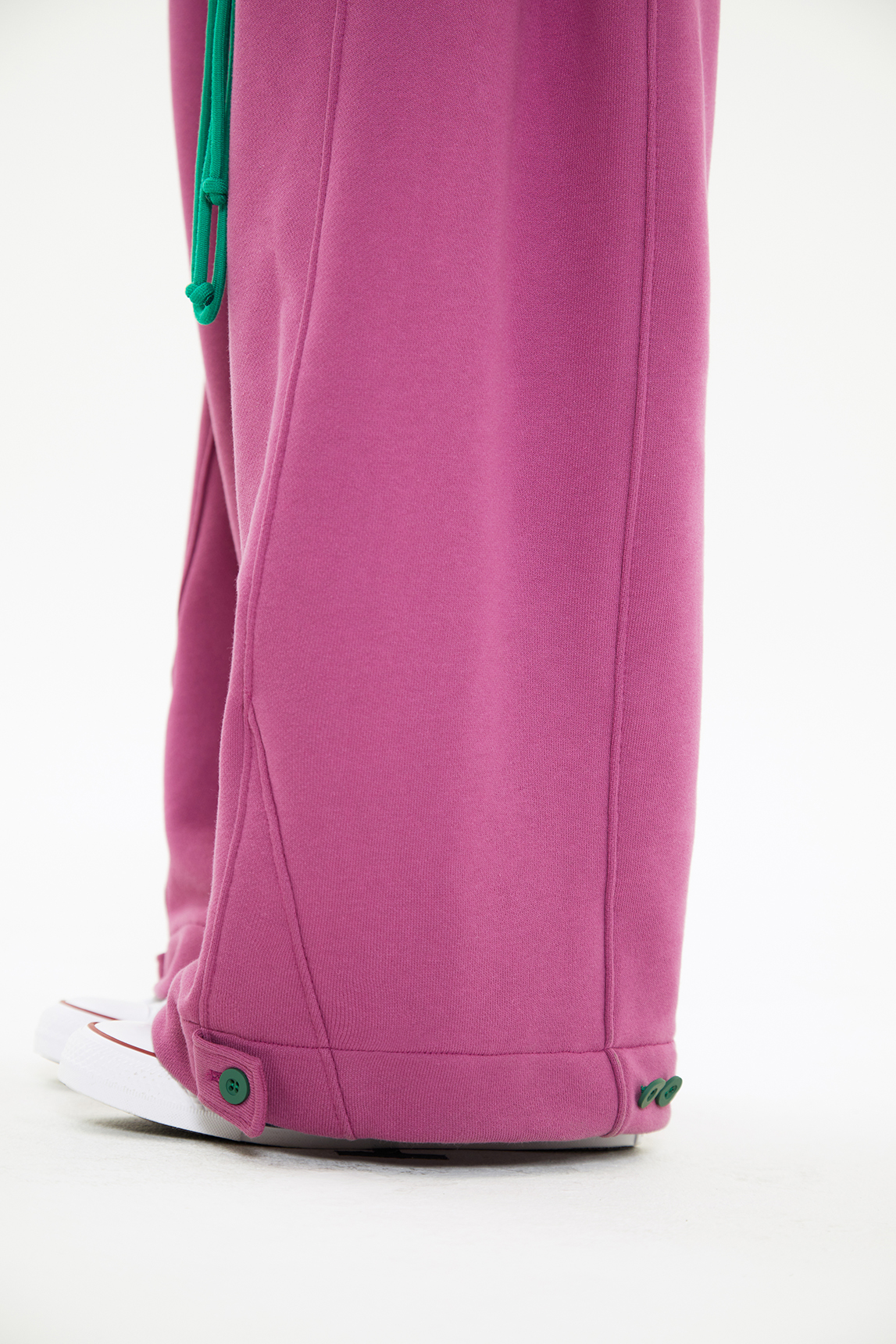 Side tuck wide pants (raspberry) : 더 아이덴티티 프로젝트 LAB