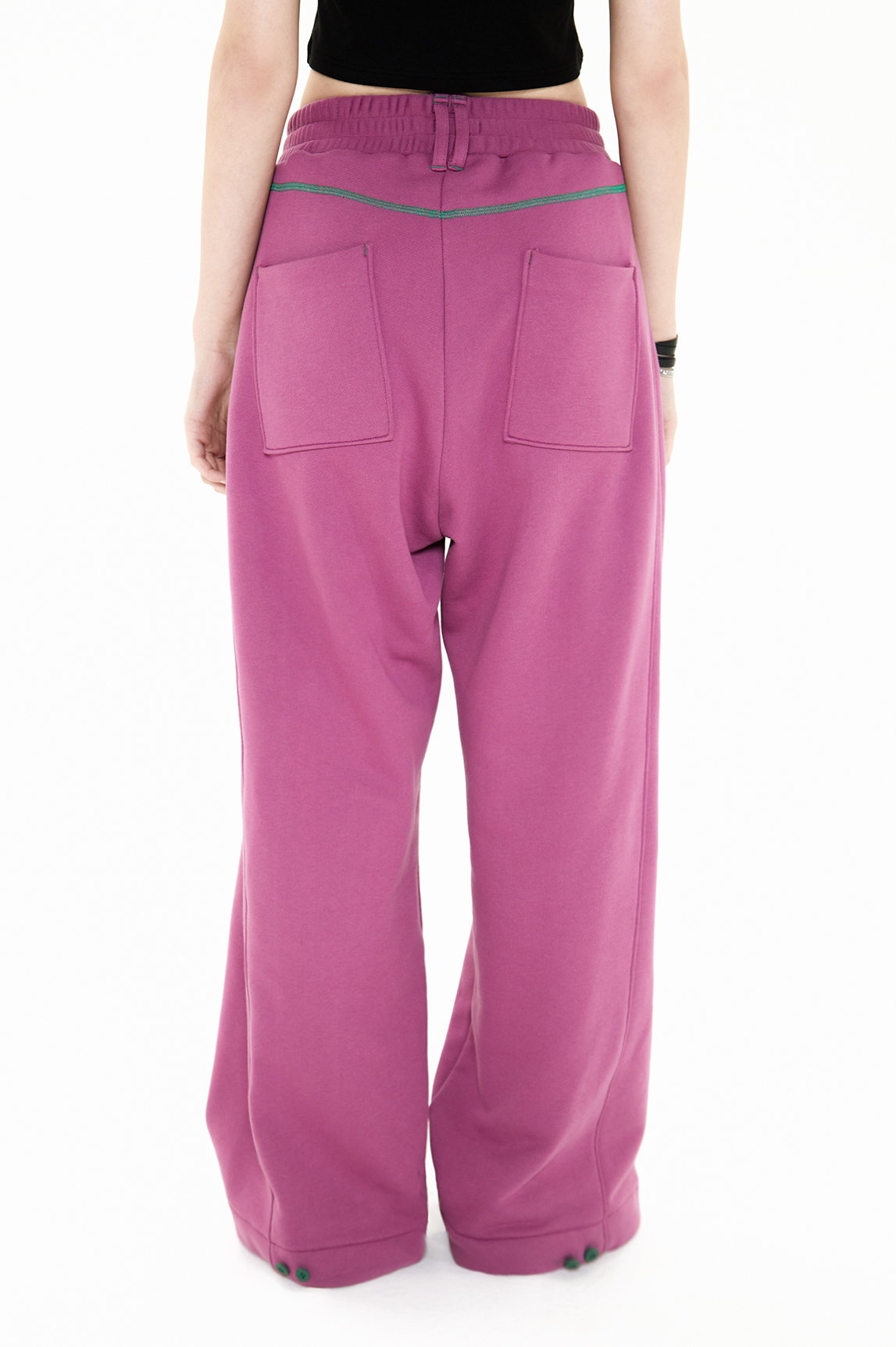 Side tuck wide pants (raspberry) : 더 아이덴티티 프로젝트 LAB