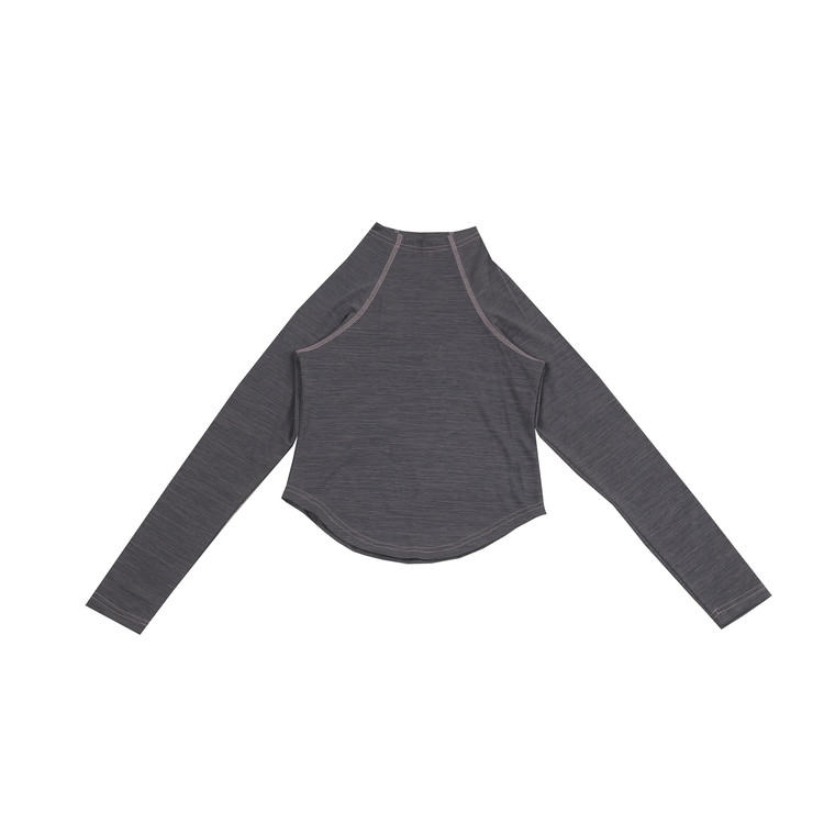 RAGLAN CROP T-SHIRT [CHARCOAL] : 이너뮤지엄