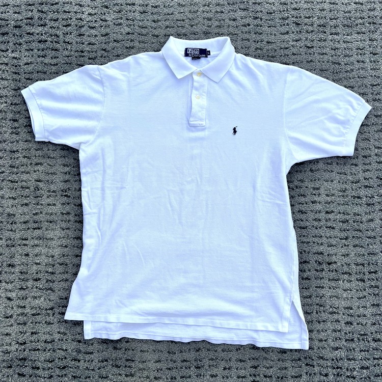 90s polo ralph lauren pk shirt white us made : soberseoul