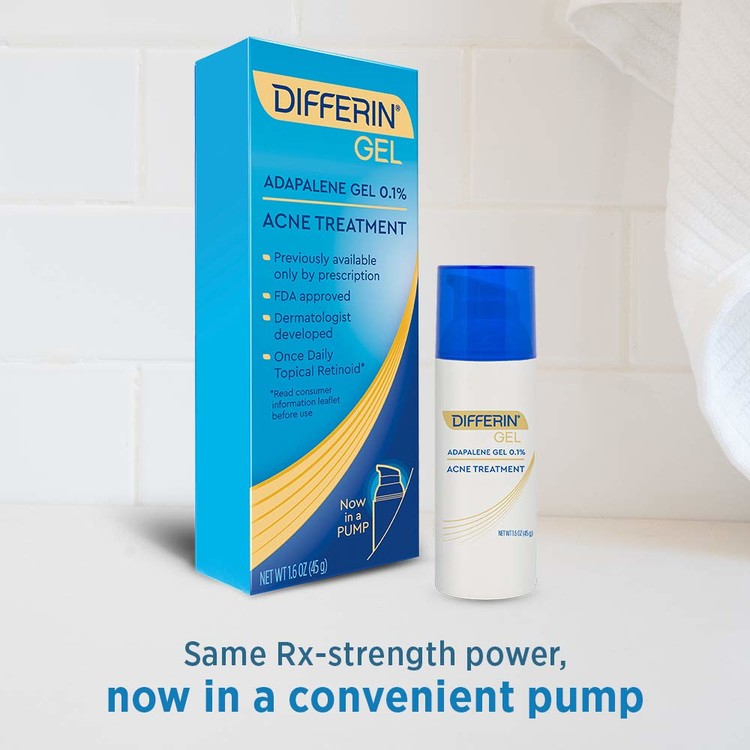 Differin Gel (Retinoid Treatment for Face with 0.1% Adapalene) 45g 펌프형 ...