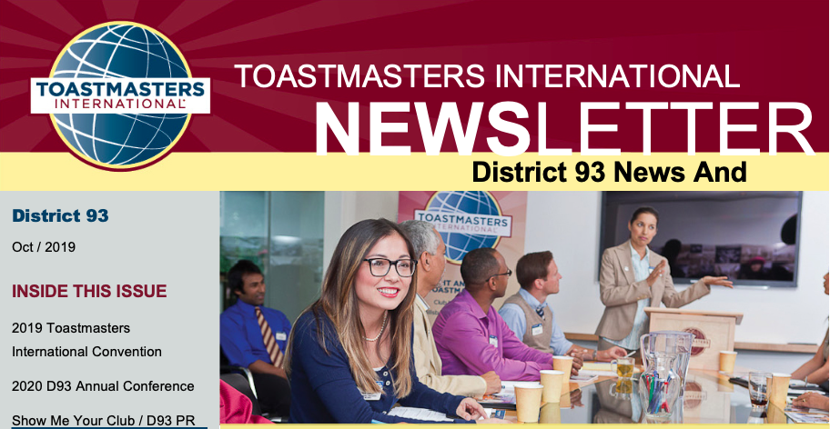 District 93 Newsletter Vol2. 2019 : Bulletin Board