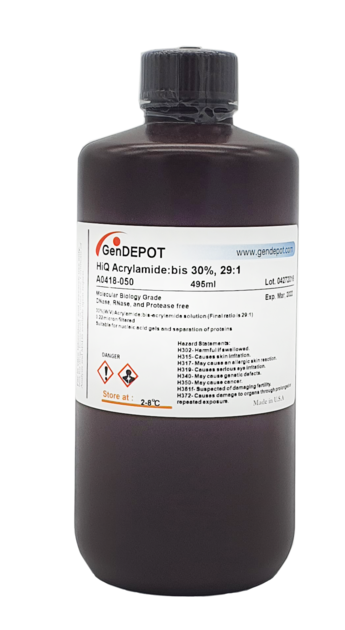 HIQ Acrylamide : Bis Solution : GenDEPOT 제품 소개